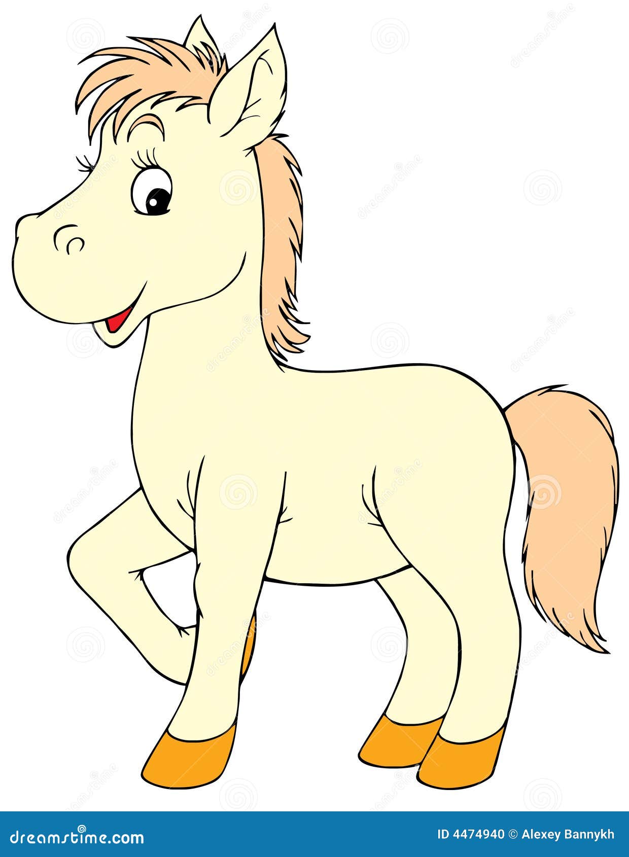 Potro ilustración del vector. Ilustración de scrapbook - 4474940