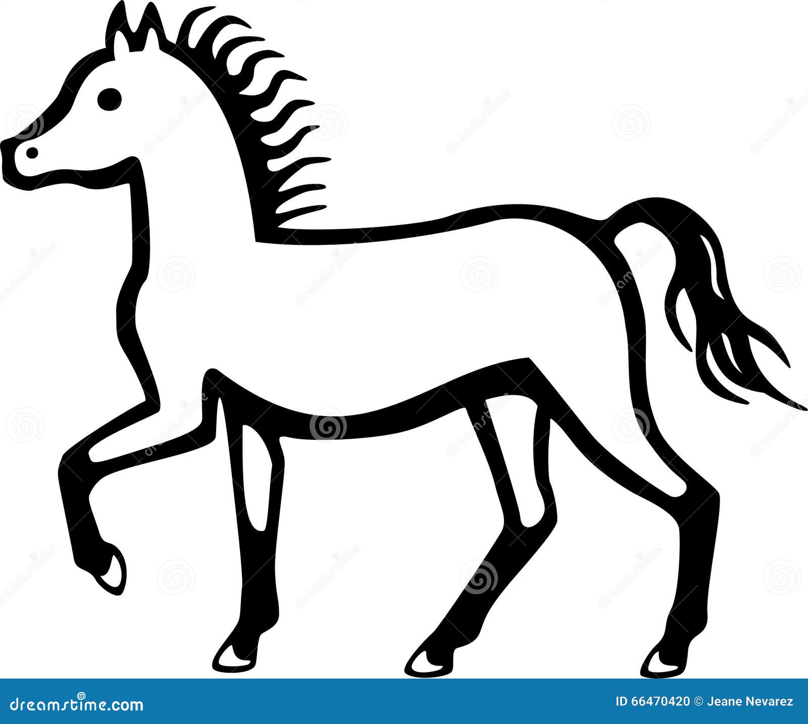 Potro ilustración del vector. Ilustración de ilustraciones - 66470420