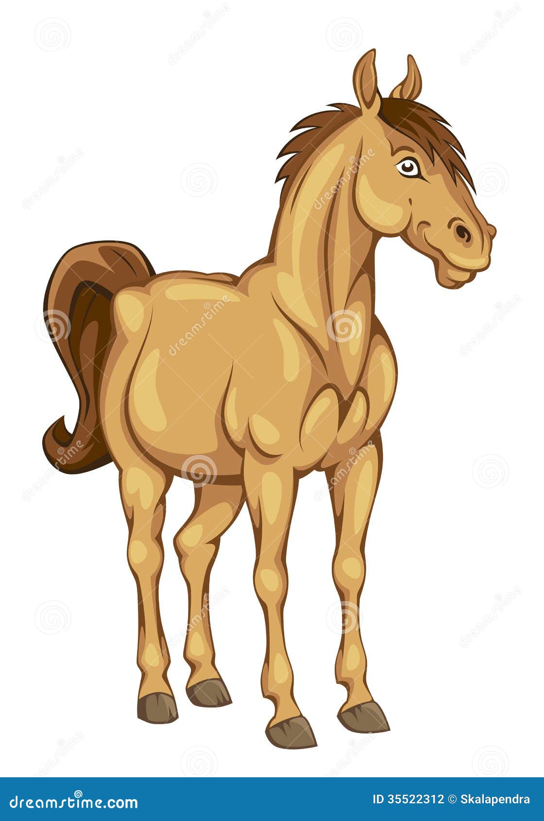 Potro divertido ilustración del vector. Ilustración de fondo - 35522312