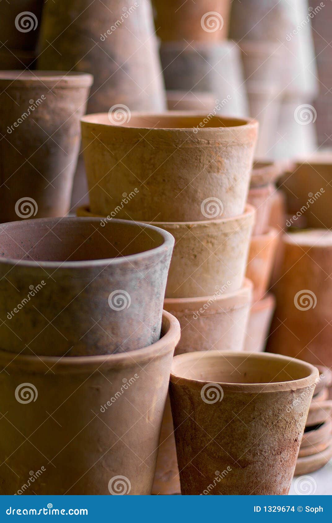 Pots stock photo. Image of earth, gardening, ceramic, herb - 1329674