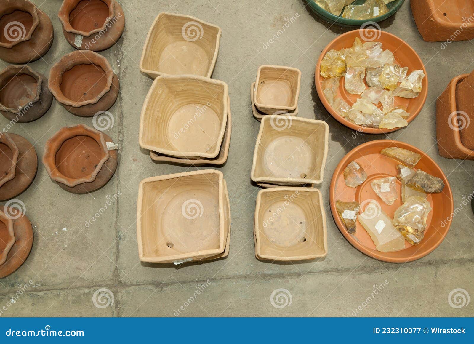 Pots Different Sizes New for Garden in Guatemala. Stock Image - Image ...