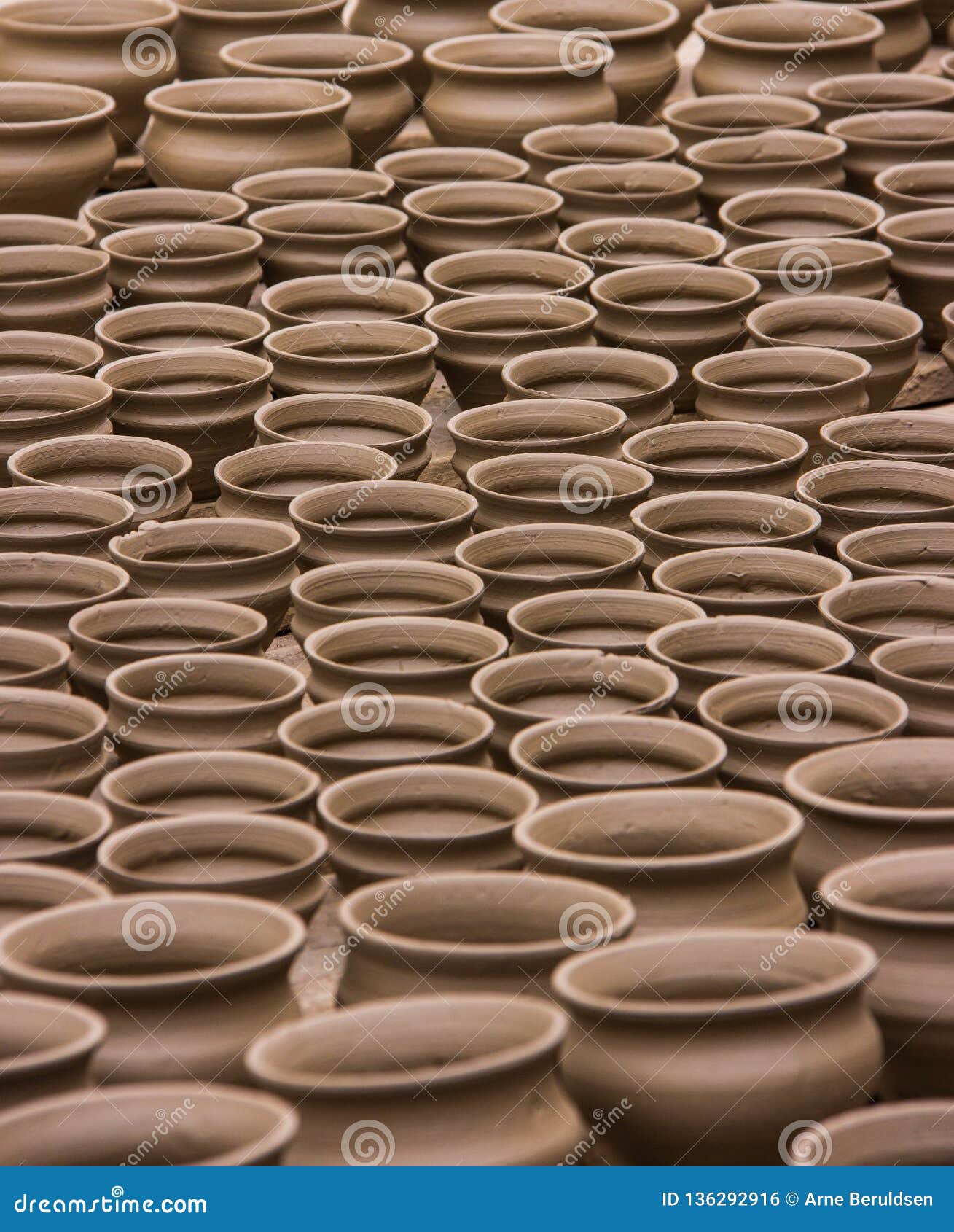 Pots Drying in India stock photo. Image of primitive - 136292916