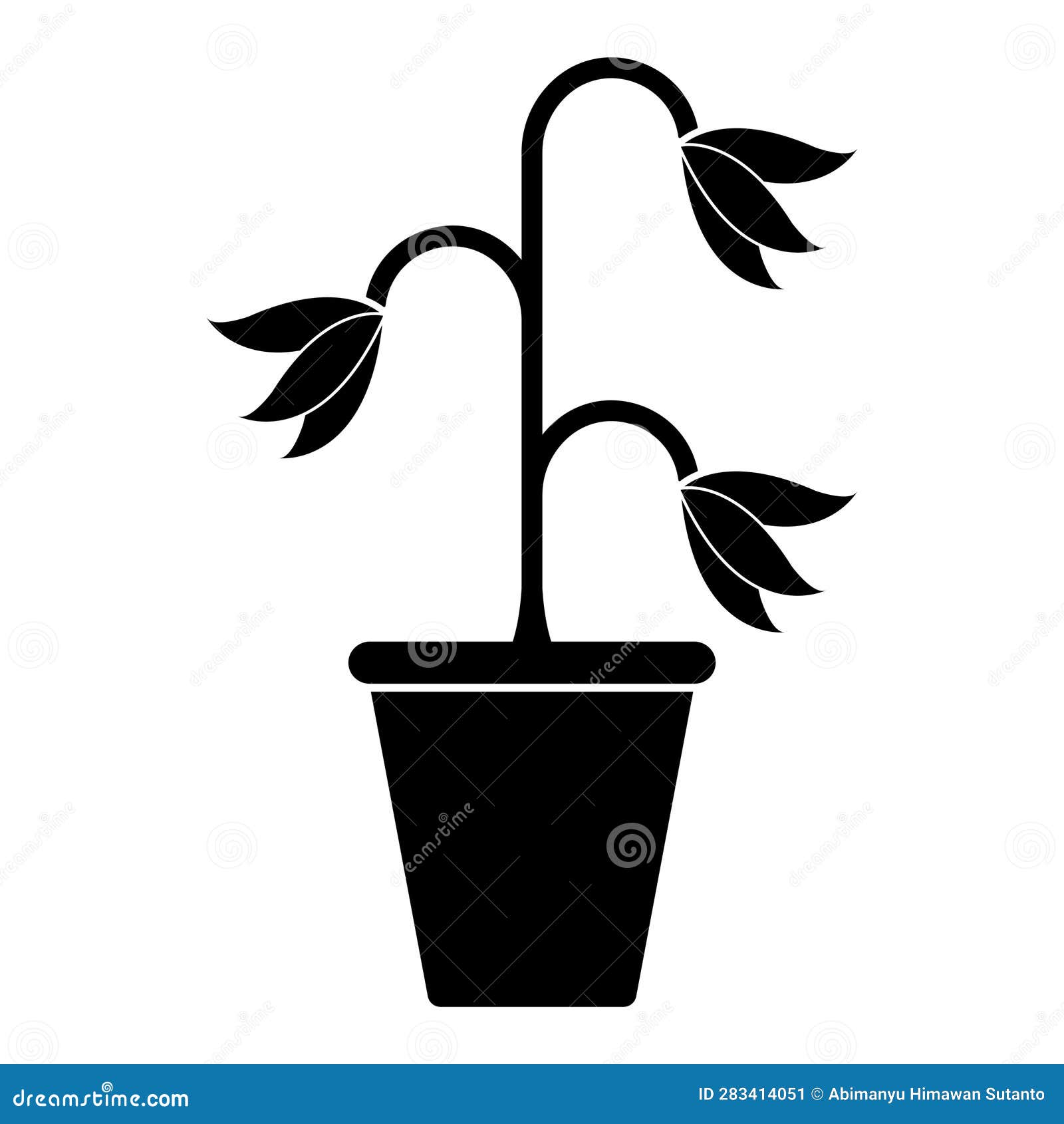 Pots icon vector stock vector. Illustration of gardening - 283414051