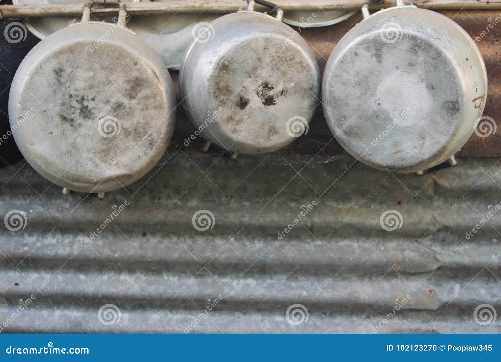 Pots Kitchen Background Texture Stock Photo - Image of kitchenware ...