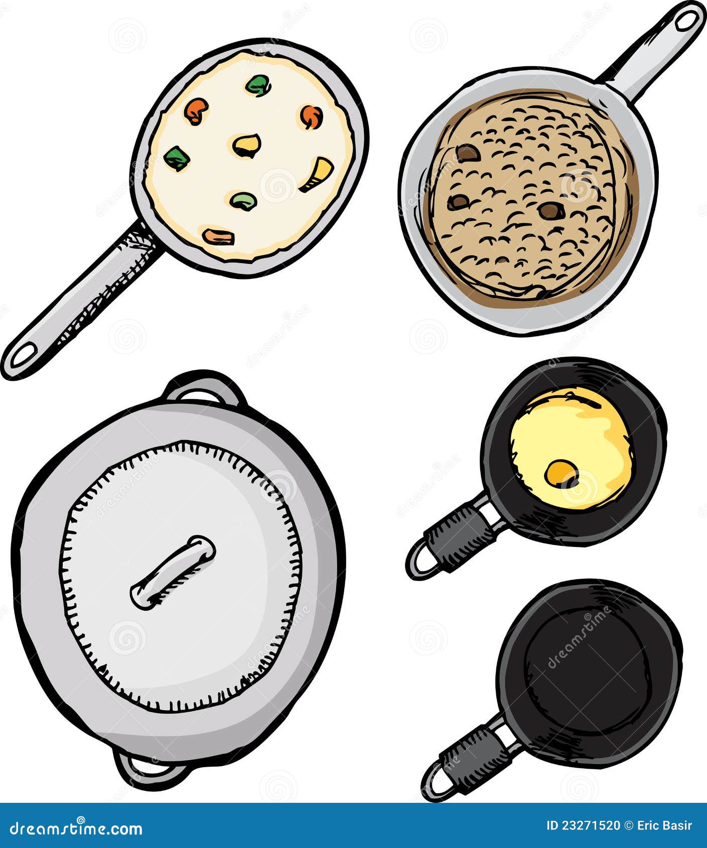 Pots and Pans stock vector. Illustration of drawn, pots - 23271520