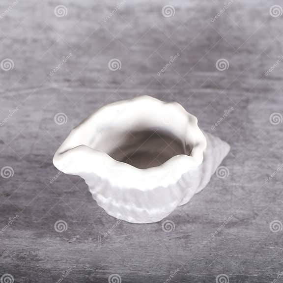 Pots for Plants Made of Gypsum, Pots in the Shape of a Shell. Stock ...