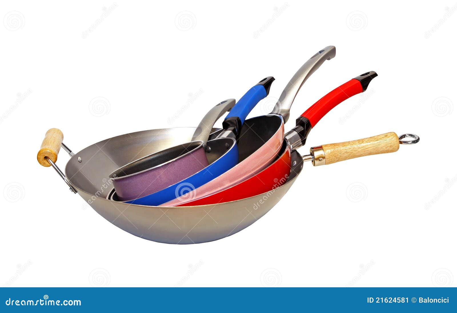 Pots set stock image. Image of clipping, kitchenware - 21624581