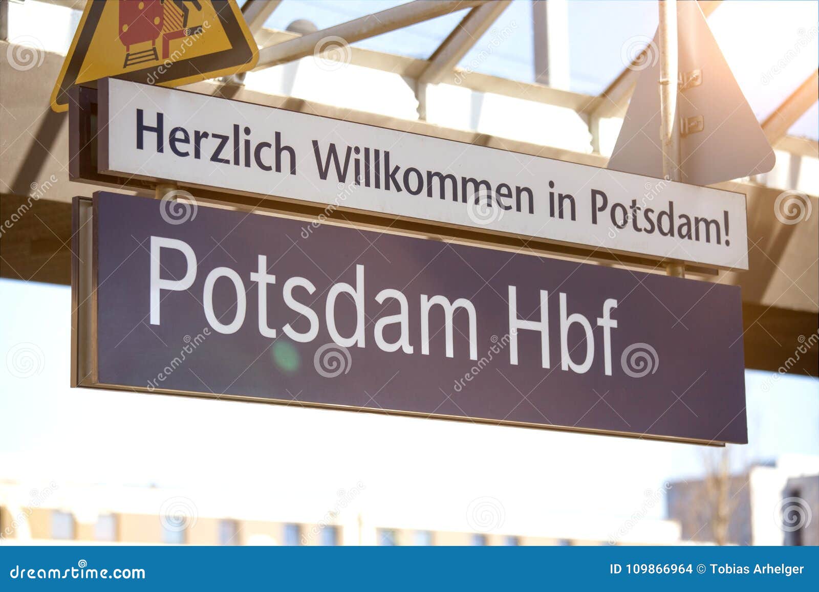 Potsdam city sign germany stock photo. Image of famous - 109866964