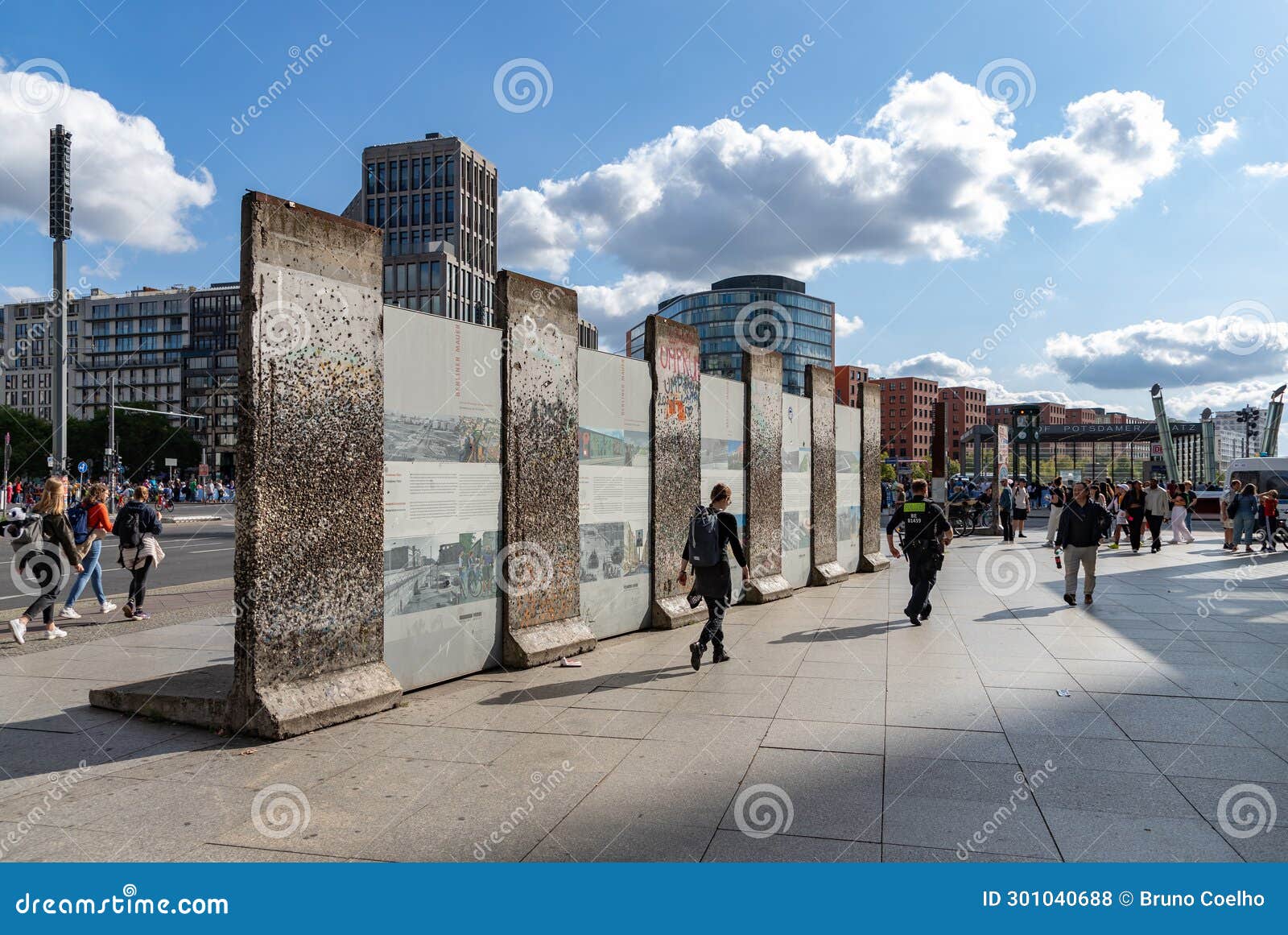 Potsdamer Platz and Berlin Wall Editorial Stock Photo - Image of wall ...