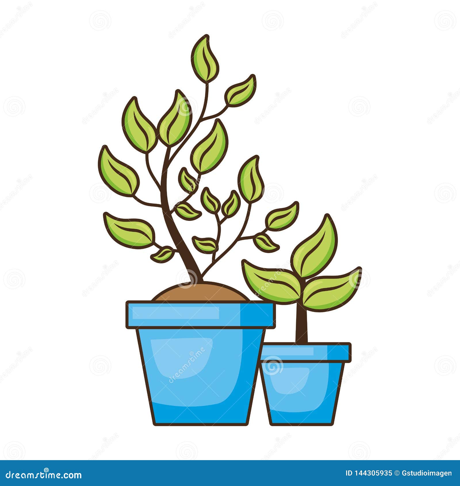 Potted plant tree stock vector. Illustration of tree - 144305935