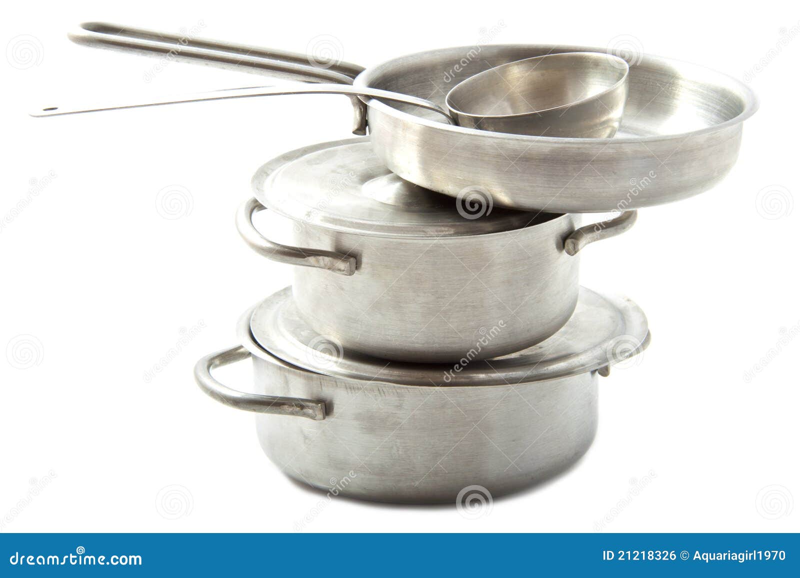 Potten en pannen stock foto. Image of steelpan, staal - 21218326