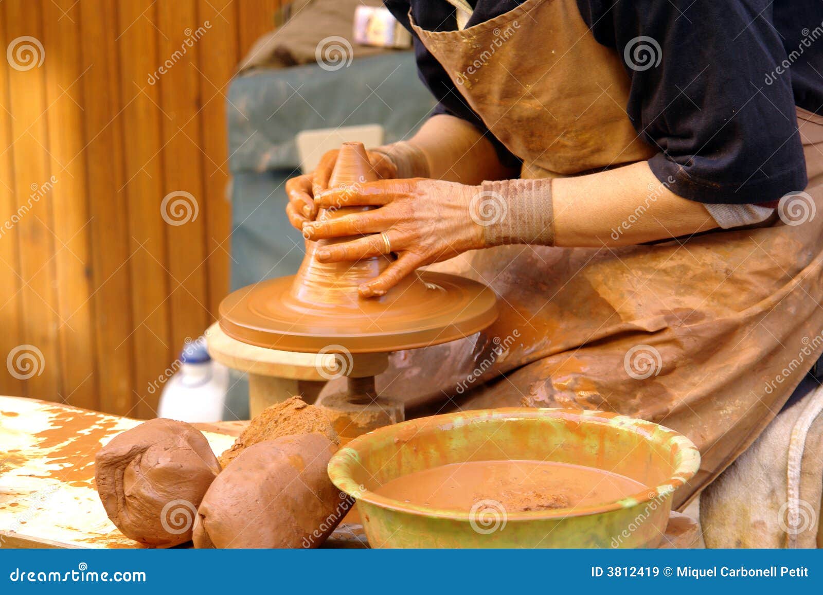 Potter stock image. Image of handcraft, turn, craftwork - 3812419