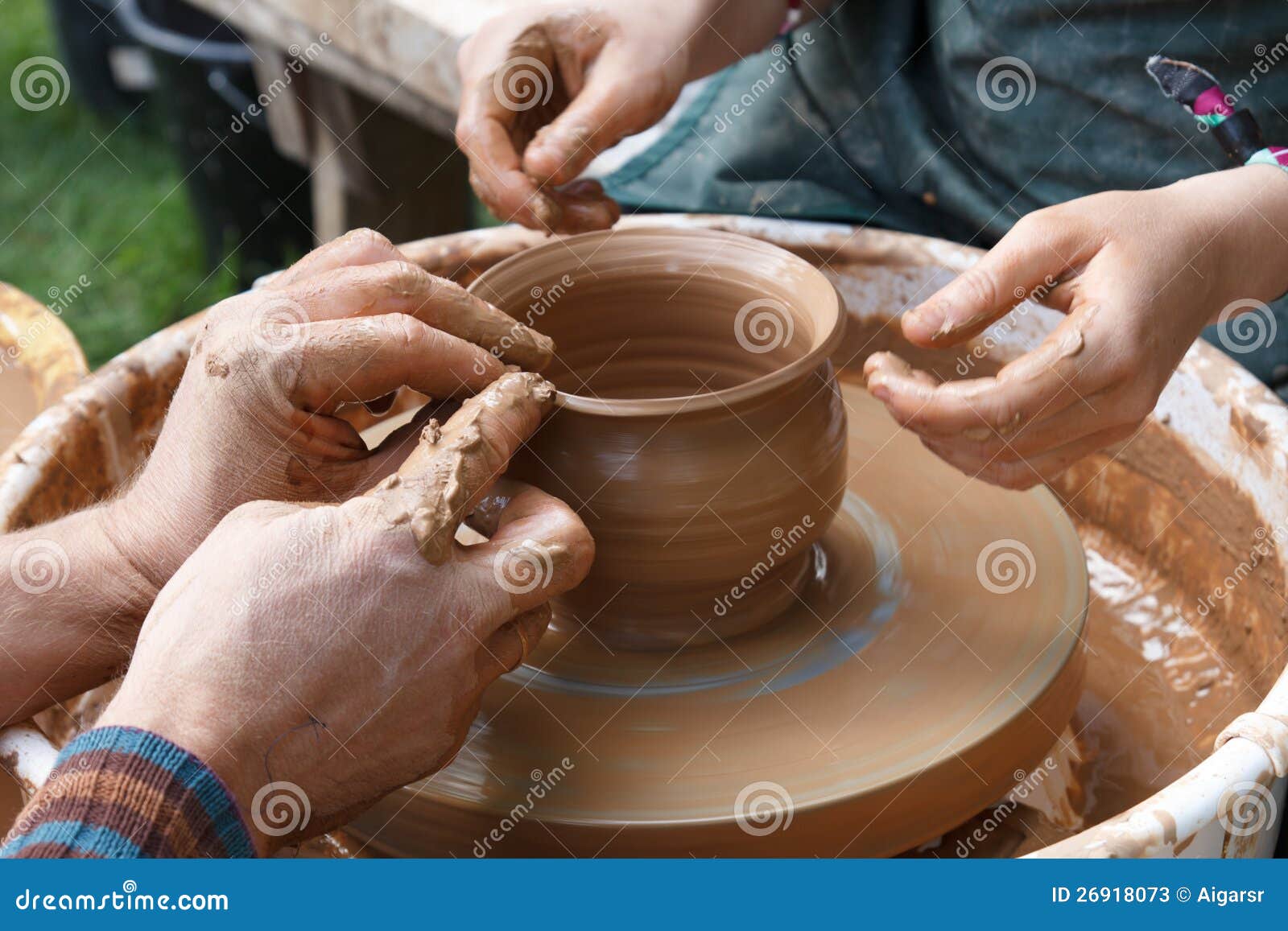 Potter Master and Apprentice Stock Image - Image of human, artist: 26918073