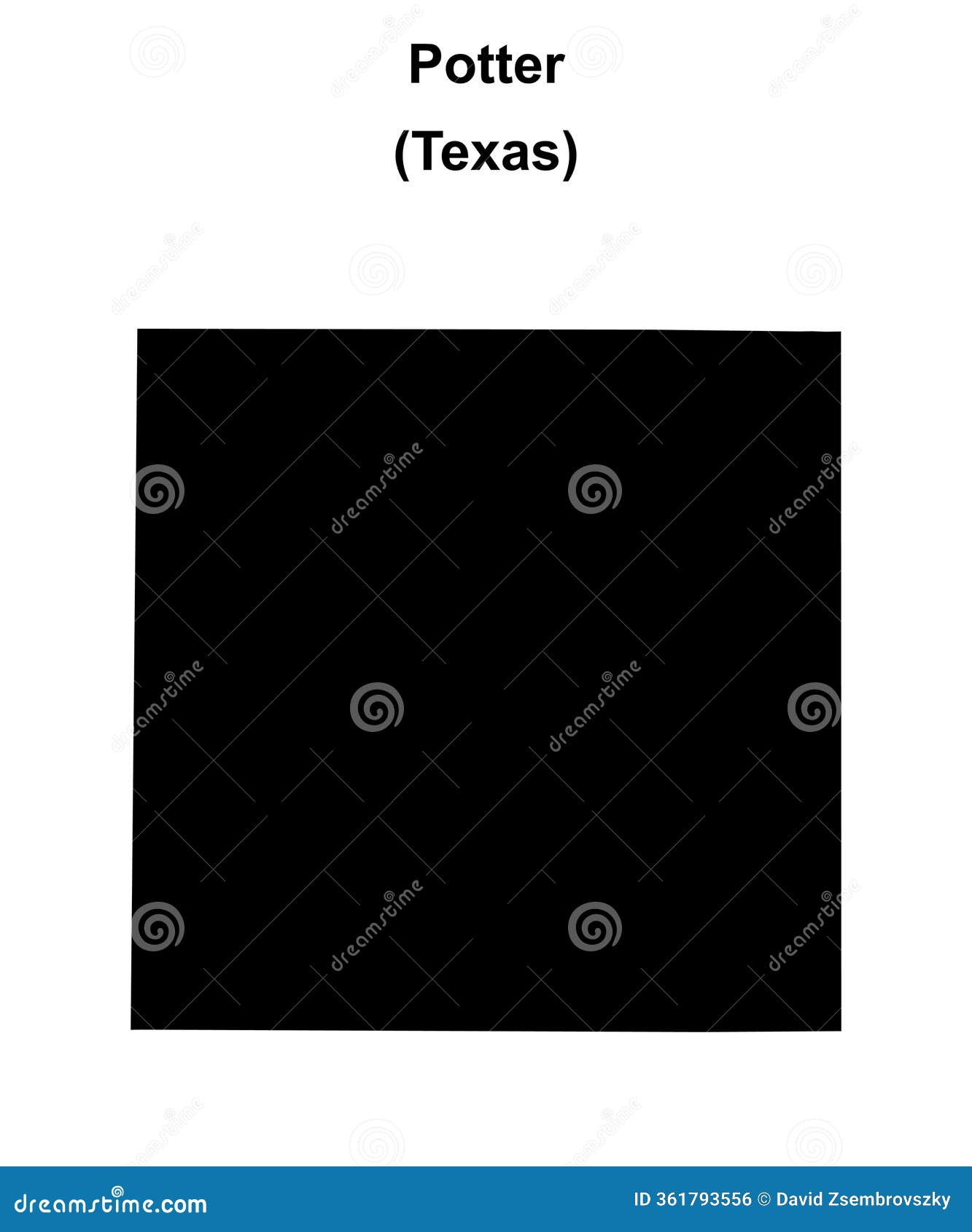 Potter outline map stock illustration. Illustration of detailed - 361793556