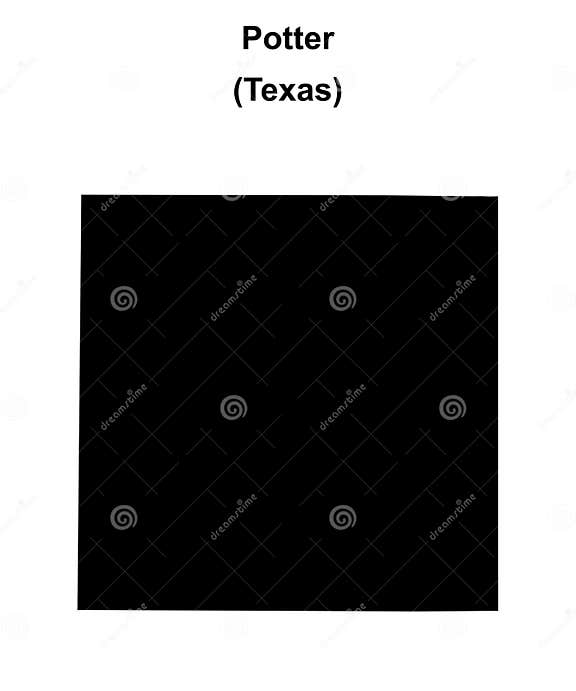 Potter outline map stock illustration. Illustration of detailed - 361793556