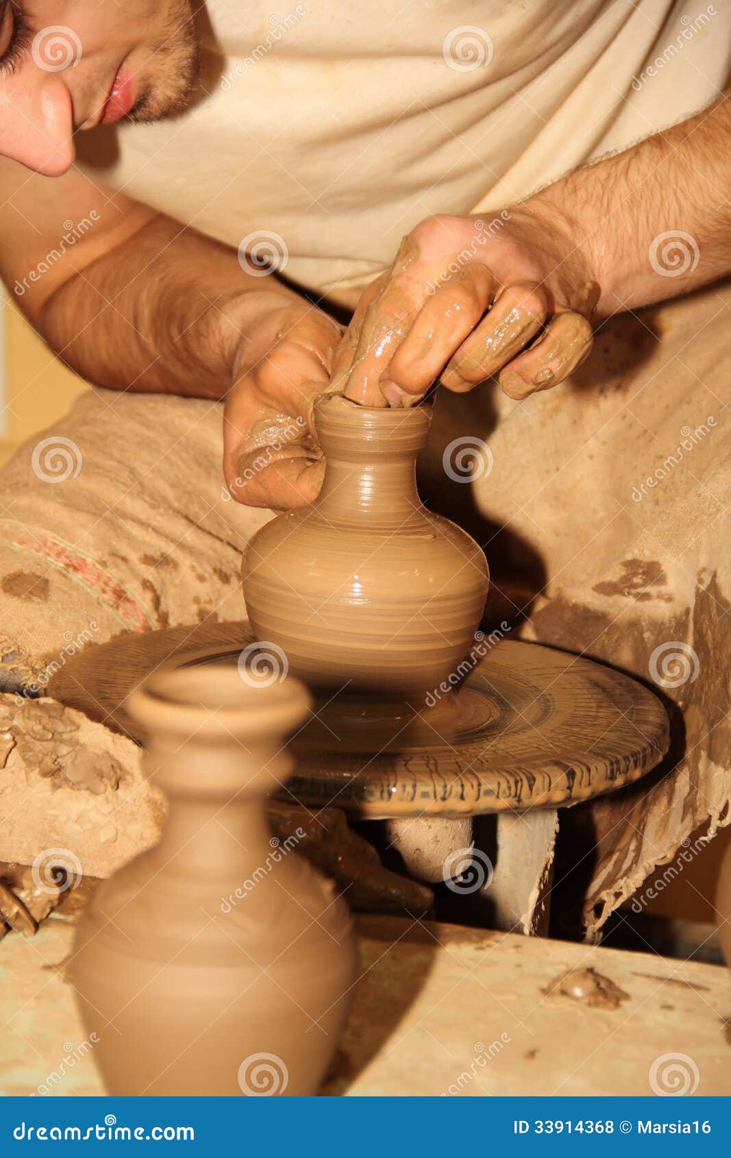 Potter stock photo. Image of handicraft, scraping, handmade - 33914368