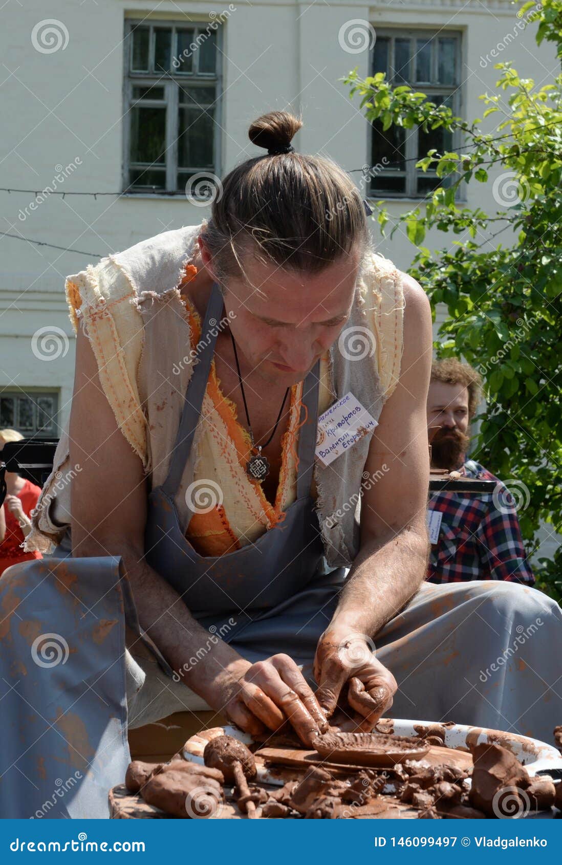 Potter Shows a Master-class of Making Pottery Editorial Photography ...