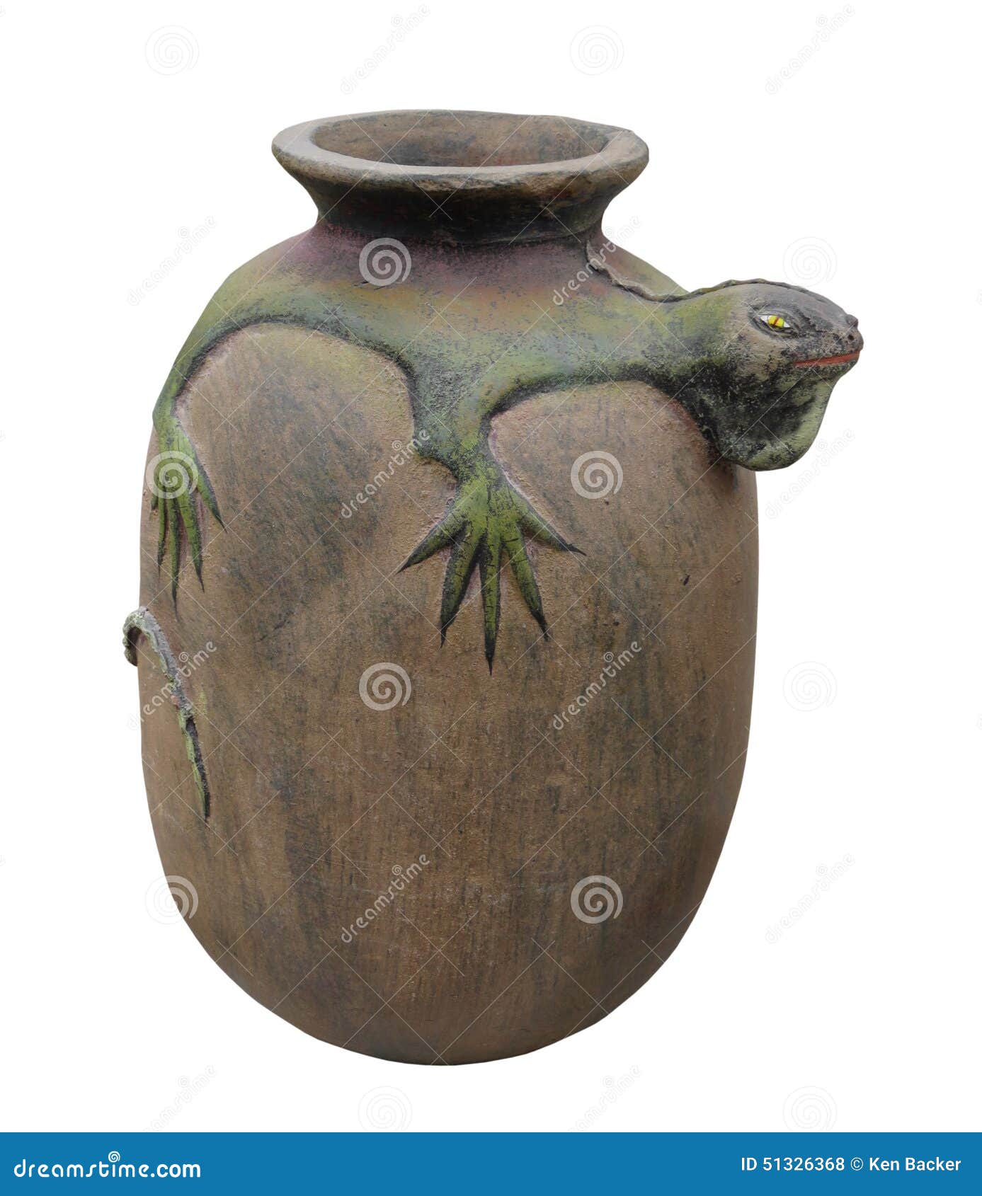 Potter Vessel with Lizard Isolated. Stock Photo - Image of vessels ...