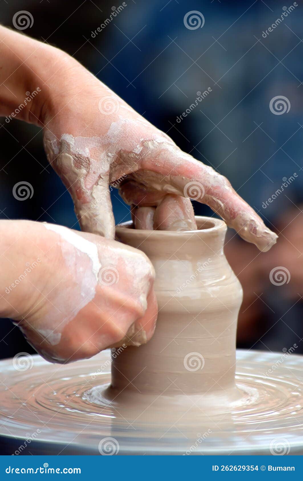Potter at Work in the Pottery Workshop Stock Photo - Image of finished ...