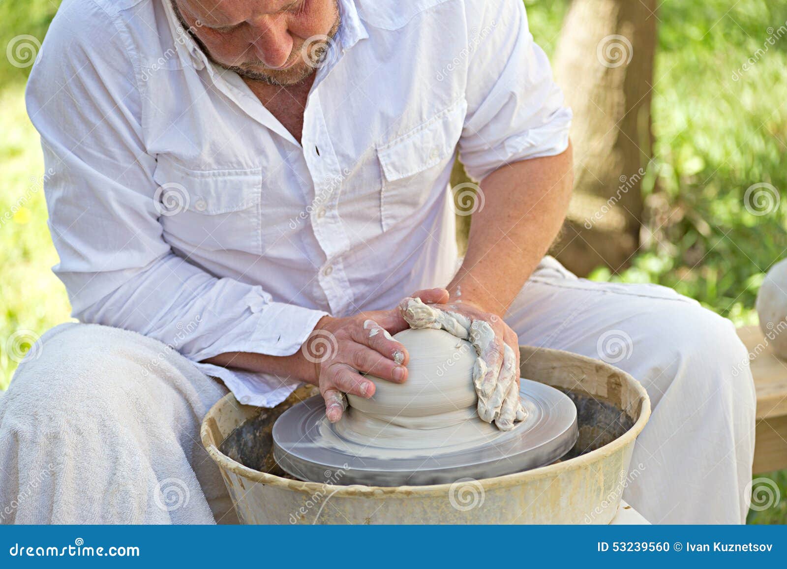 Potter at work stock photo. Image of decoration, ceramist - 53239560