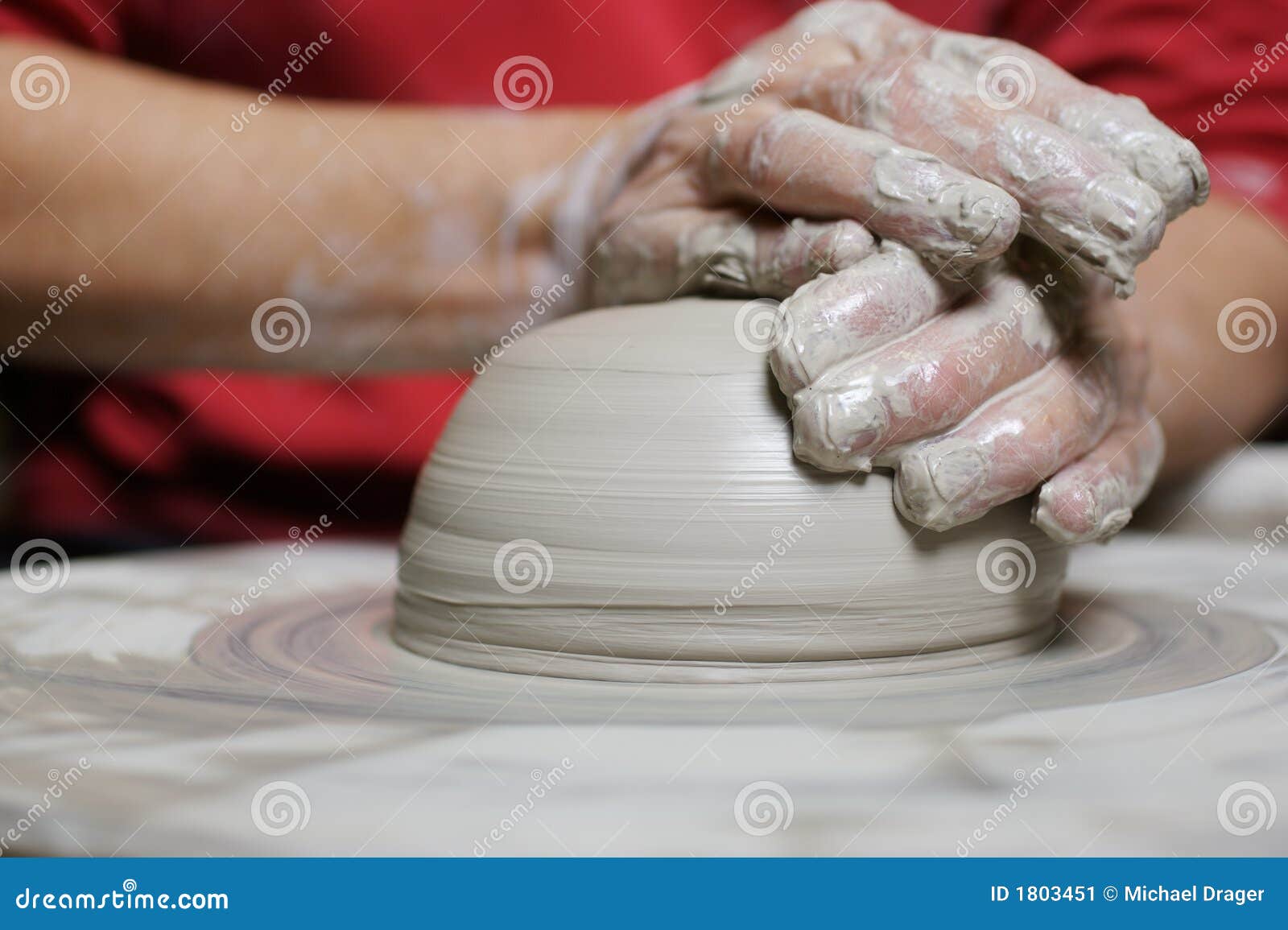 Potter working clay stock image. Image of pressure, hands - 1803451