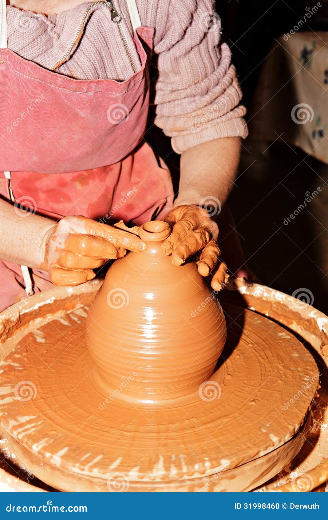 Potter working stock photo. Image of turning, pottery - 31998460