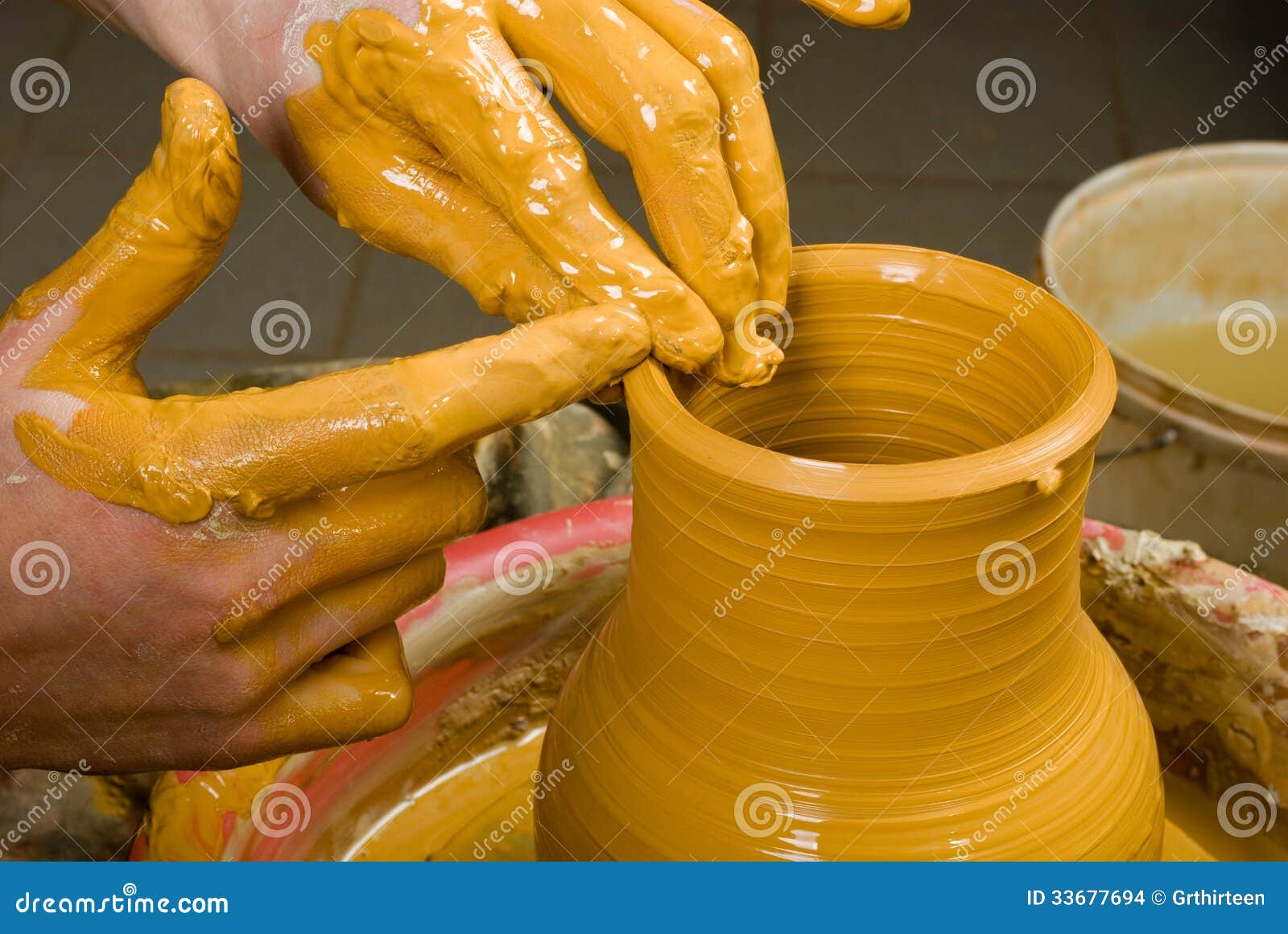 Potter working stock photo. Image of artisan, master - 33677694