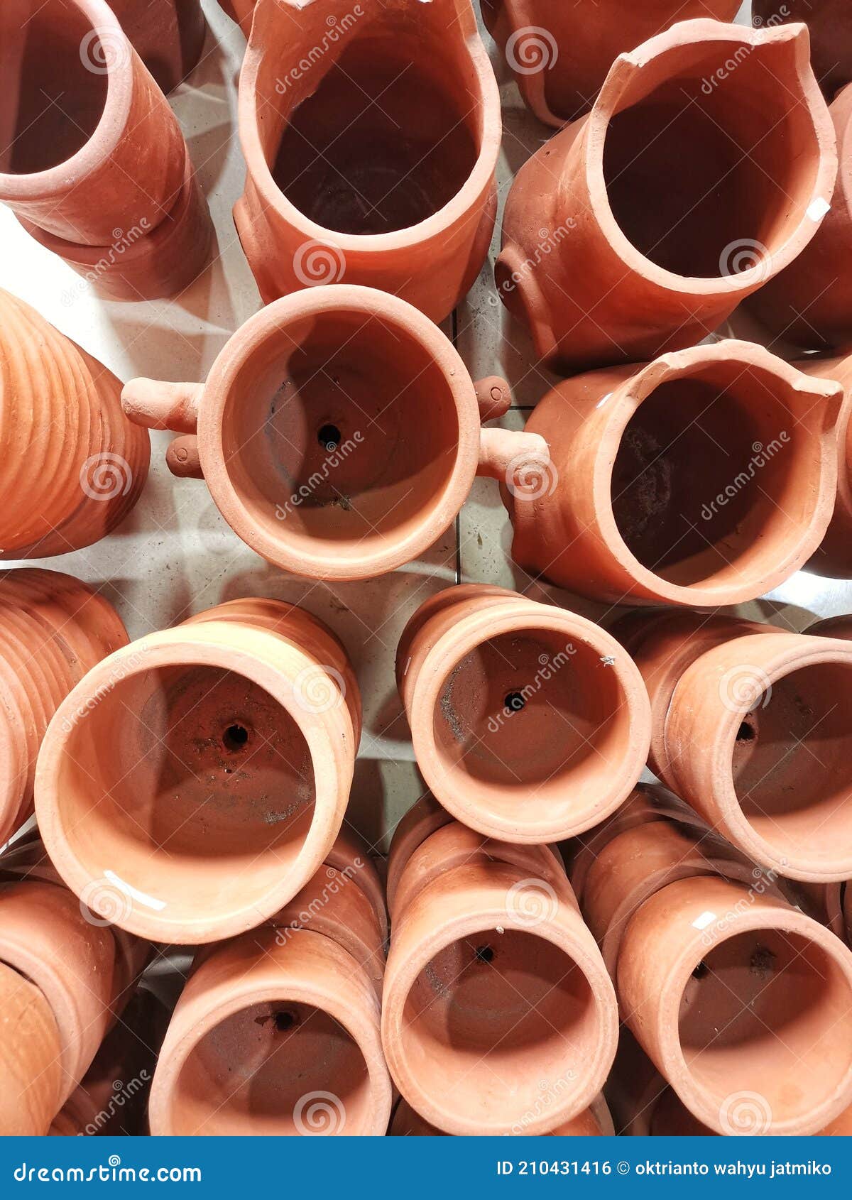 Potteries Made from Clay Ready for Display Stock Photo - Image of clay ...