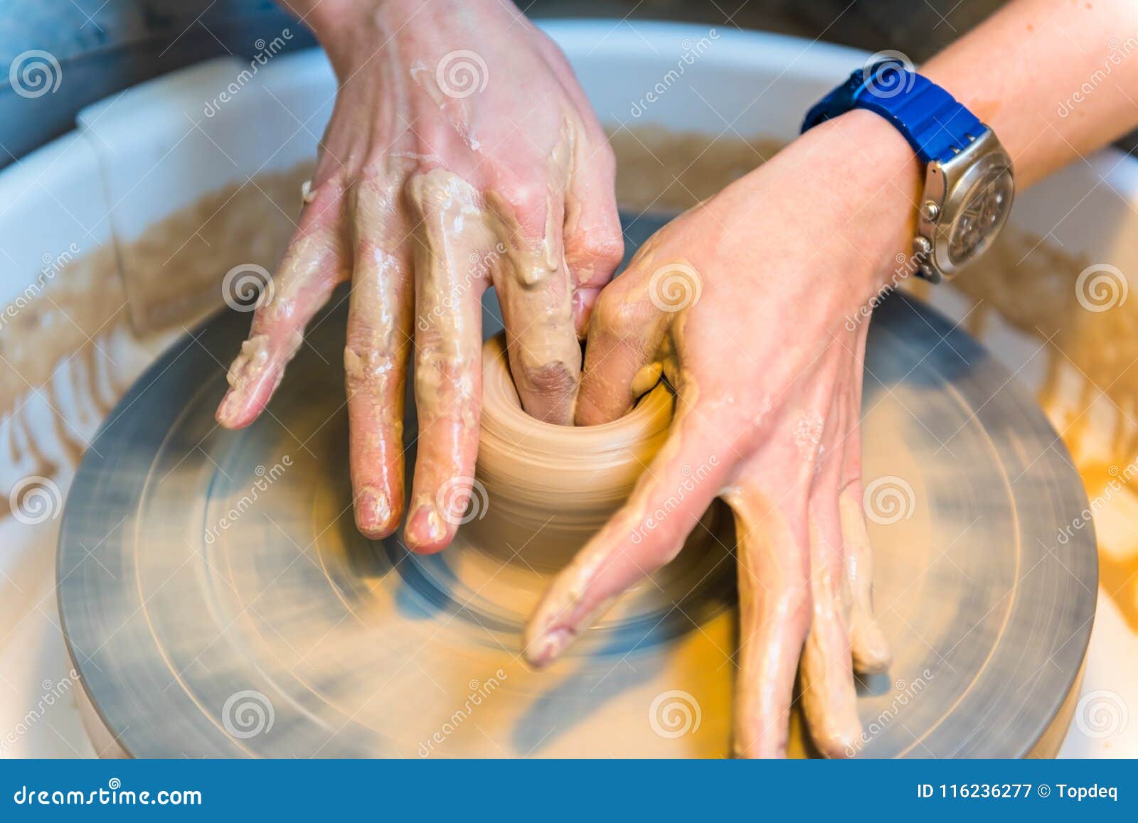 Pottering - Creating A Clay Cup In Process Royalty-Free Stock Image ...
