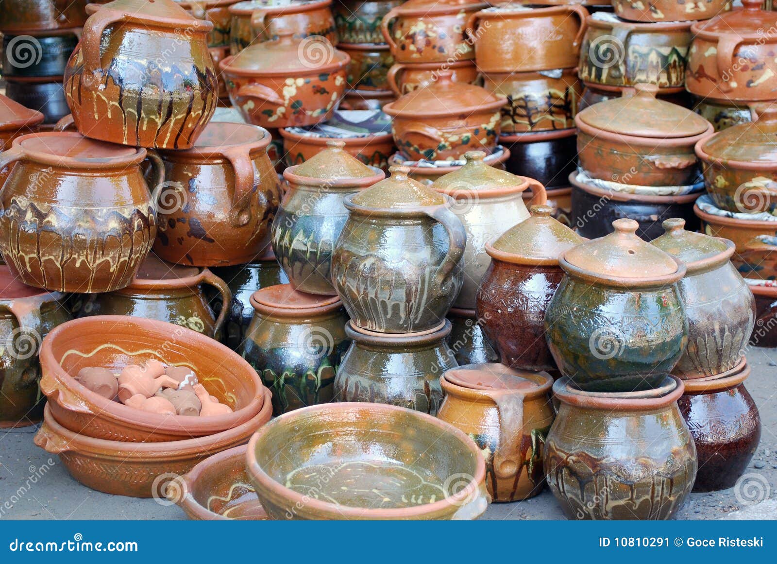 Pottery stock image. Image of colorful, earthen, vase - 10810291