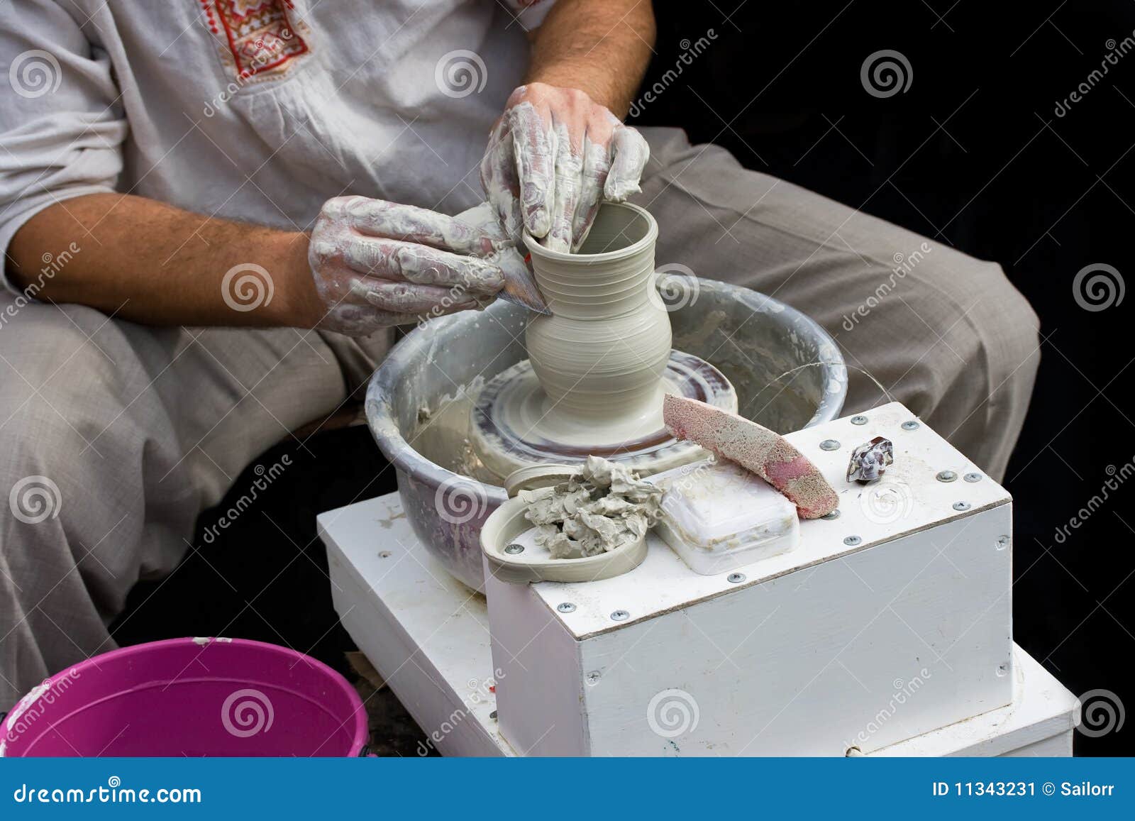 Pottery stock image. Image of occupation, material, potter - 11343231