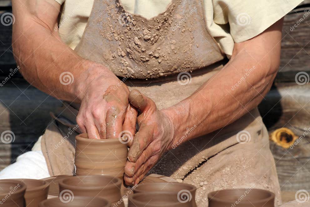 Pottery stock image. Image of craft, mole, ceramics, person - 4145549