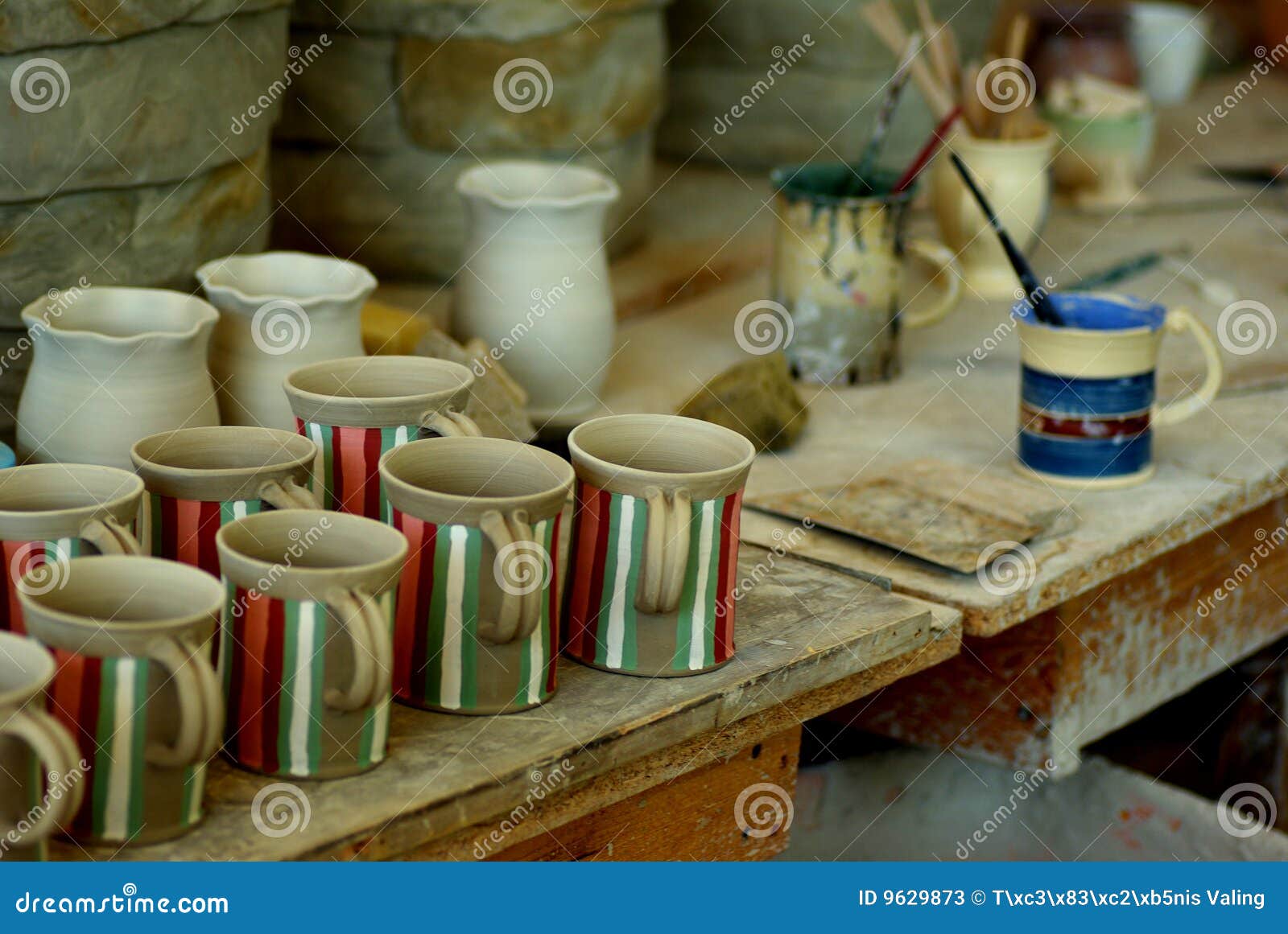 Colouring A Pottery Craft Royalty-Free Stock Photo | CartoonDealer.com ...