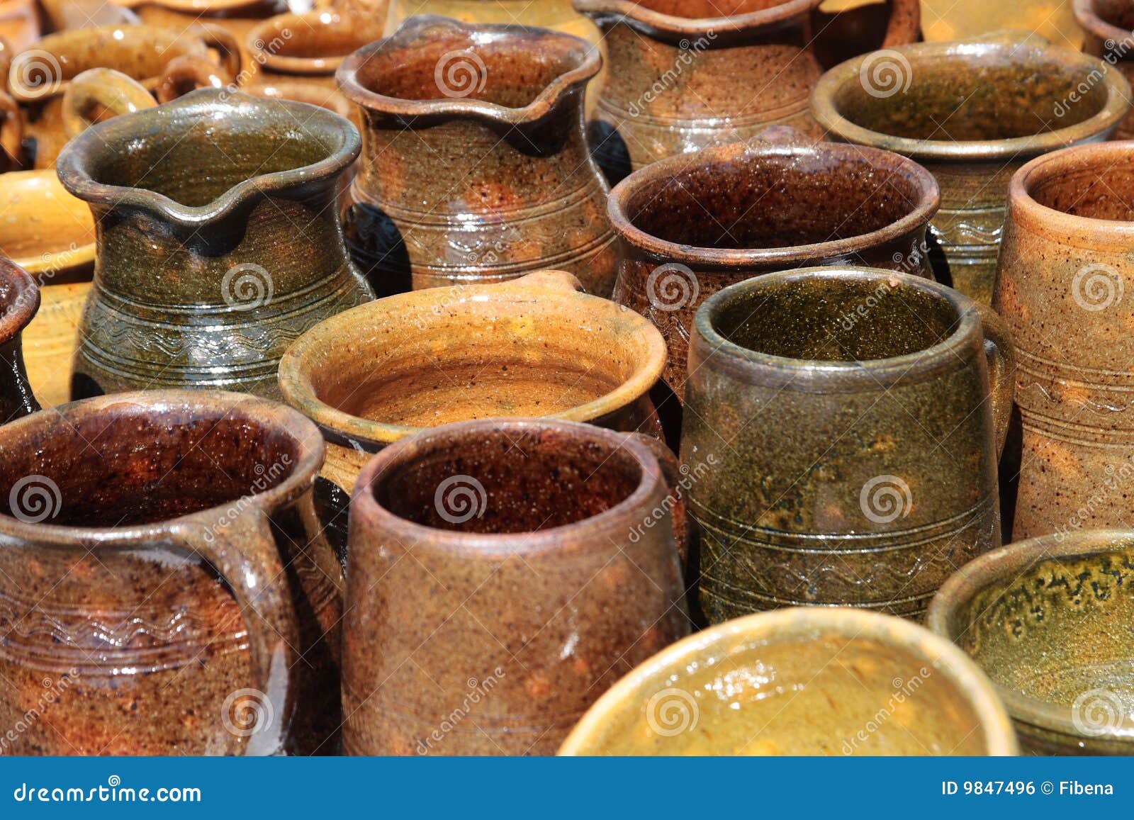 Pottery stock photo. Image of tradition, rustic, handmade - 9847496