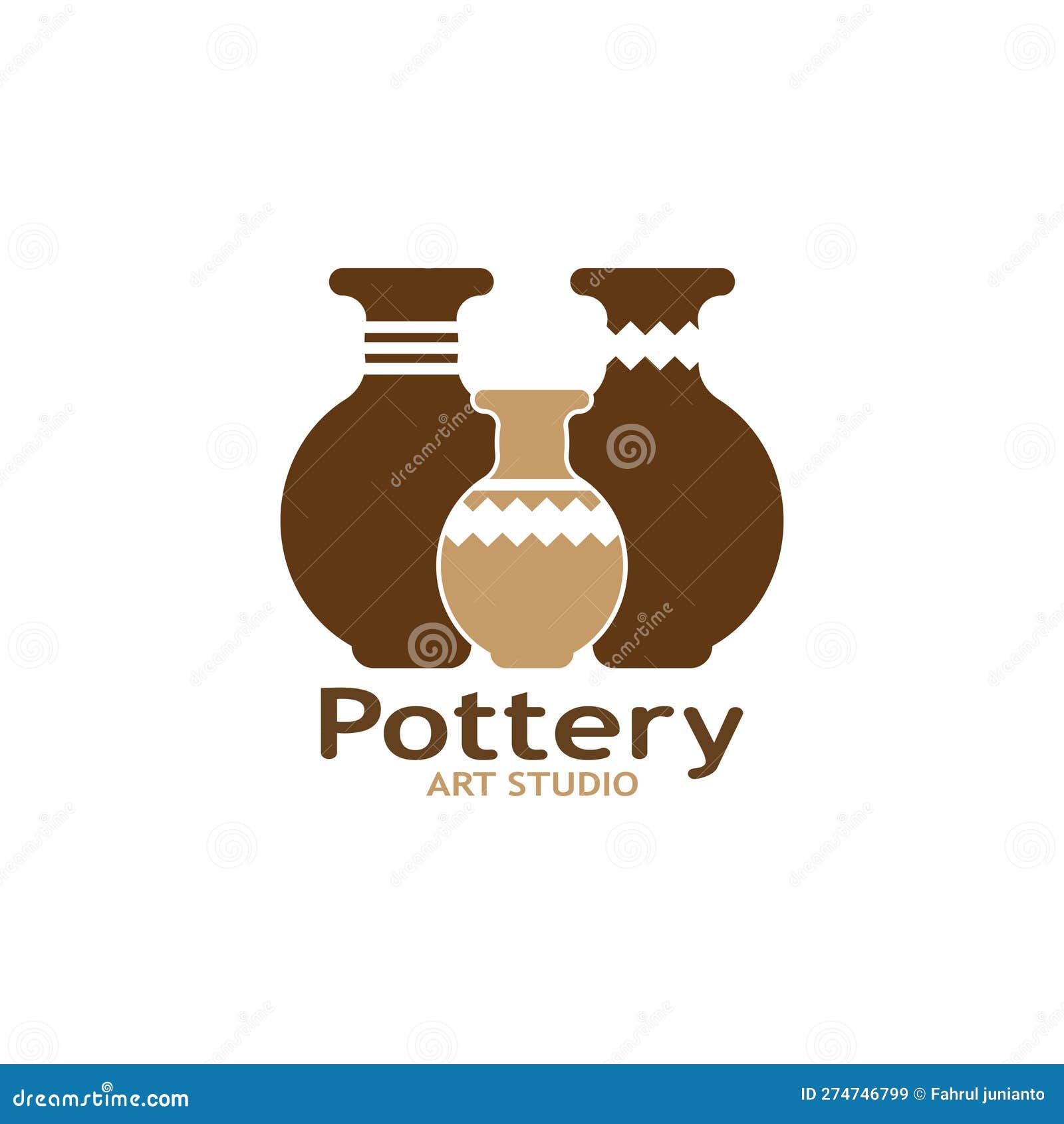 Pottery Art Studio Logo Vector Template Illustration Stock Illustration ...