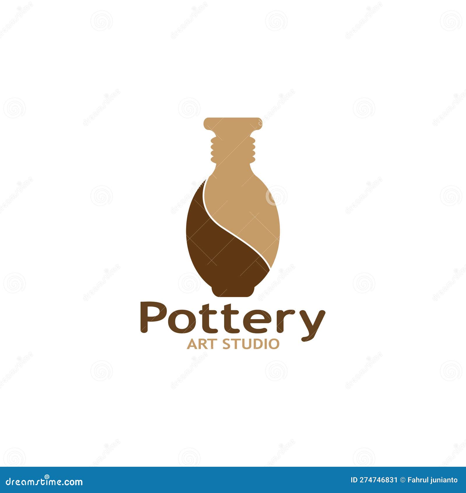 Pottery Art Studio Logo Vector Template Illustration Stock Illustration ...