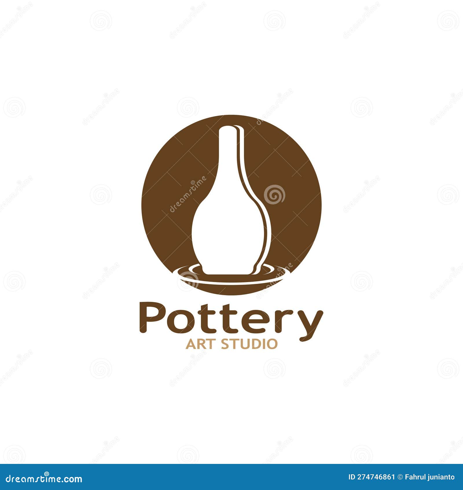 Pottery Art Studio Logo Vector Template Illustration Stock Illustration ...