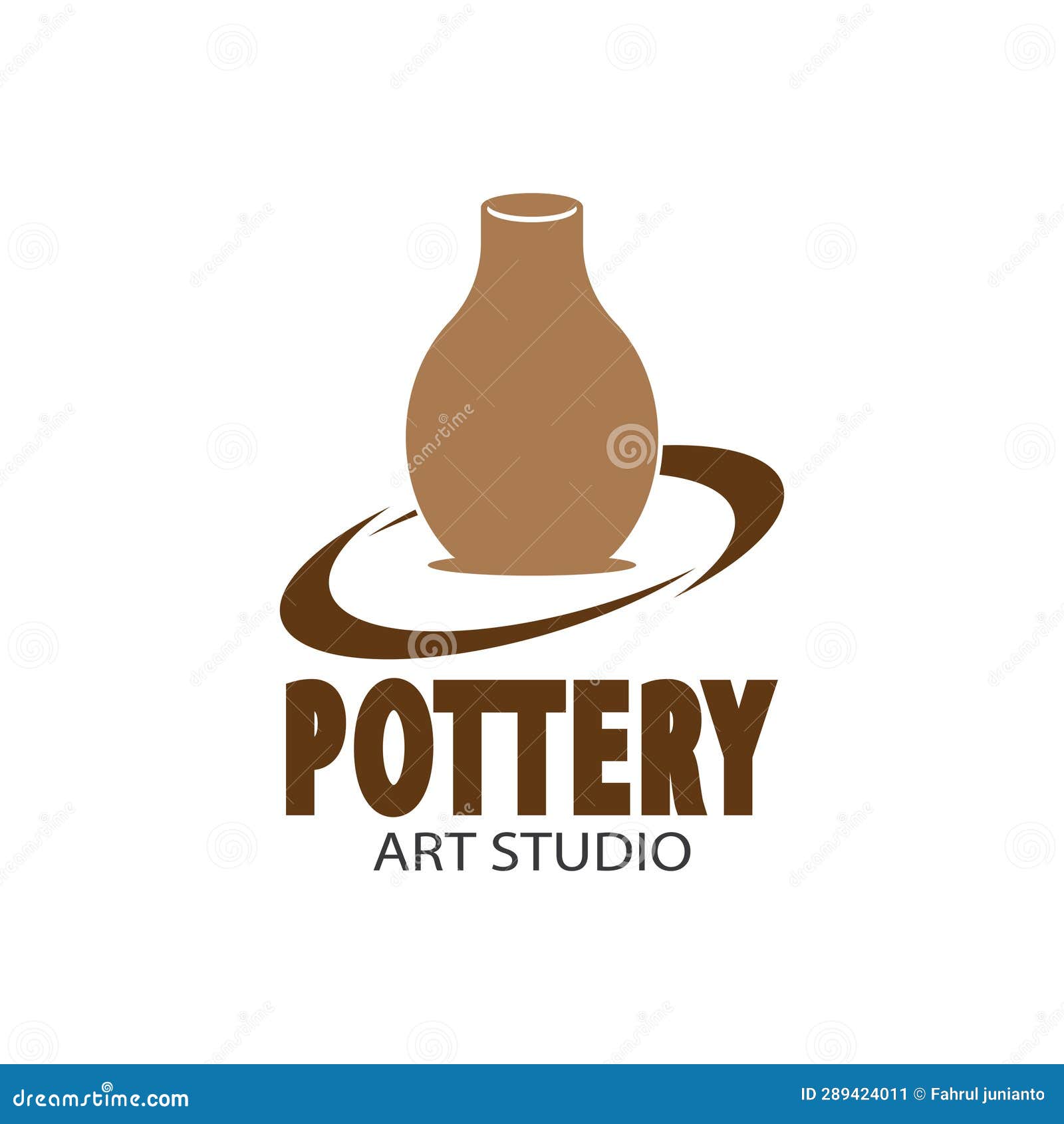 Pottery Art Studio Logo Vector Template Illustration Stock Illustration ...
