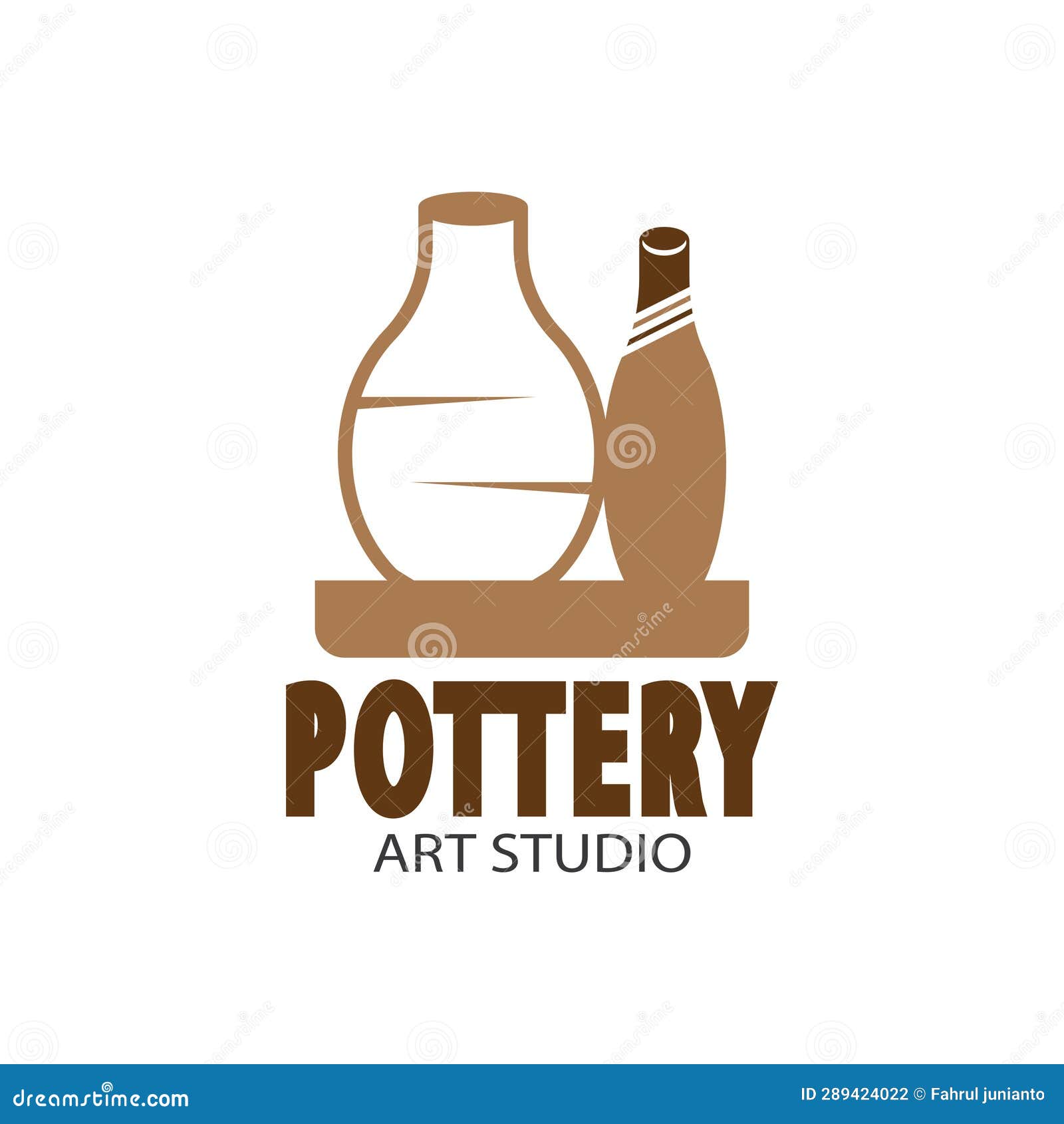 Pottery Art Studio Logo Vector Template Illustration Stock Illustration ...