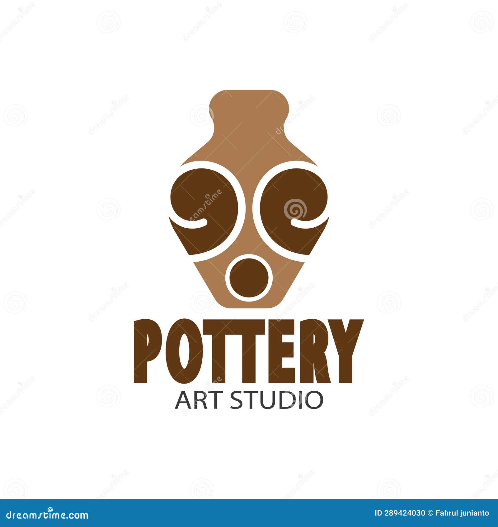 Pottery Art Studio Logo Vector Template Illustration Stock Illustration ...