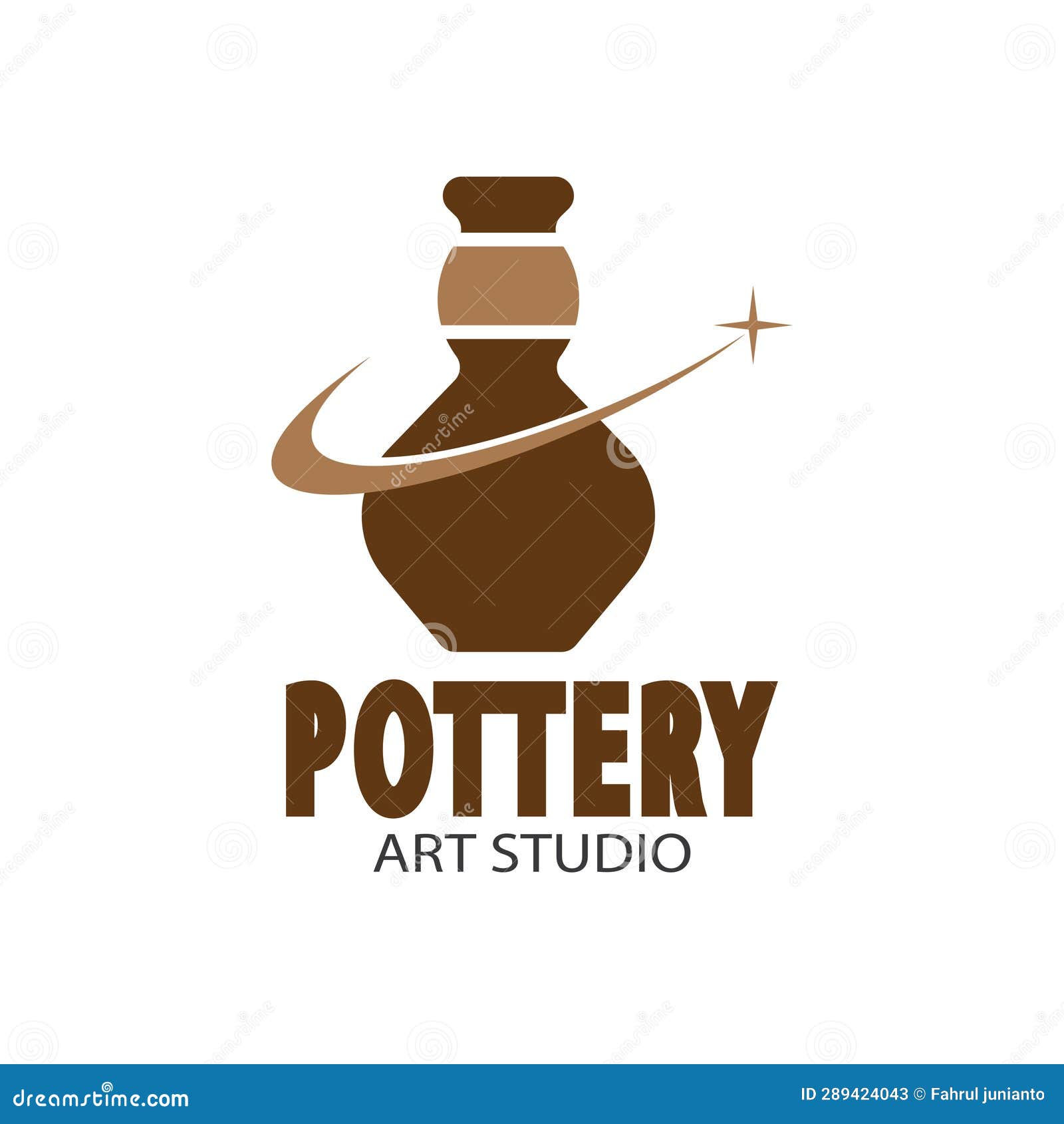 Pottery Art Studio Logo Vector Template Illustration Stock Illustration ...