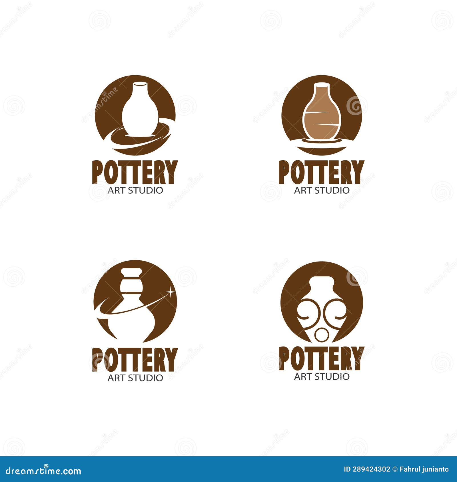 Pottery Art Studio Logo Vector Template Illustration Stock Illustration ...