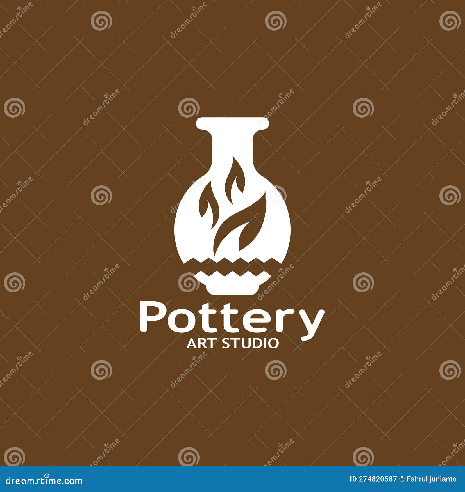 Pottery Art Studio Logo Vector Template Illustration Stock Illustration ...