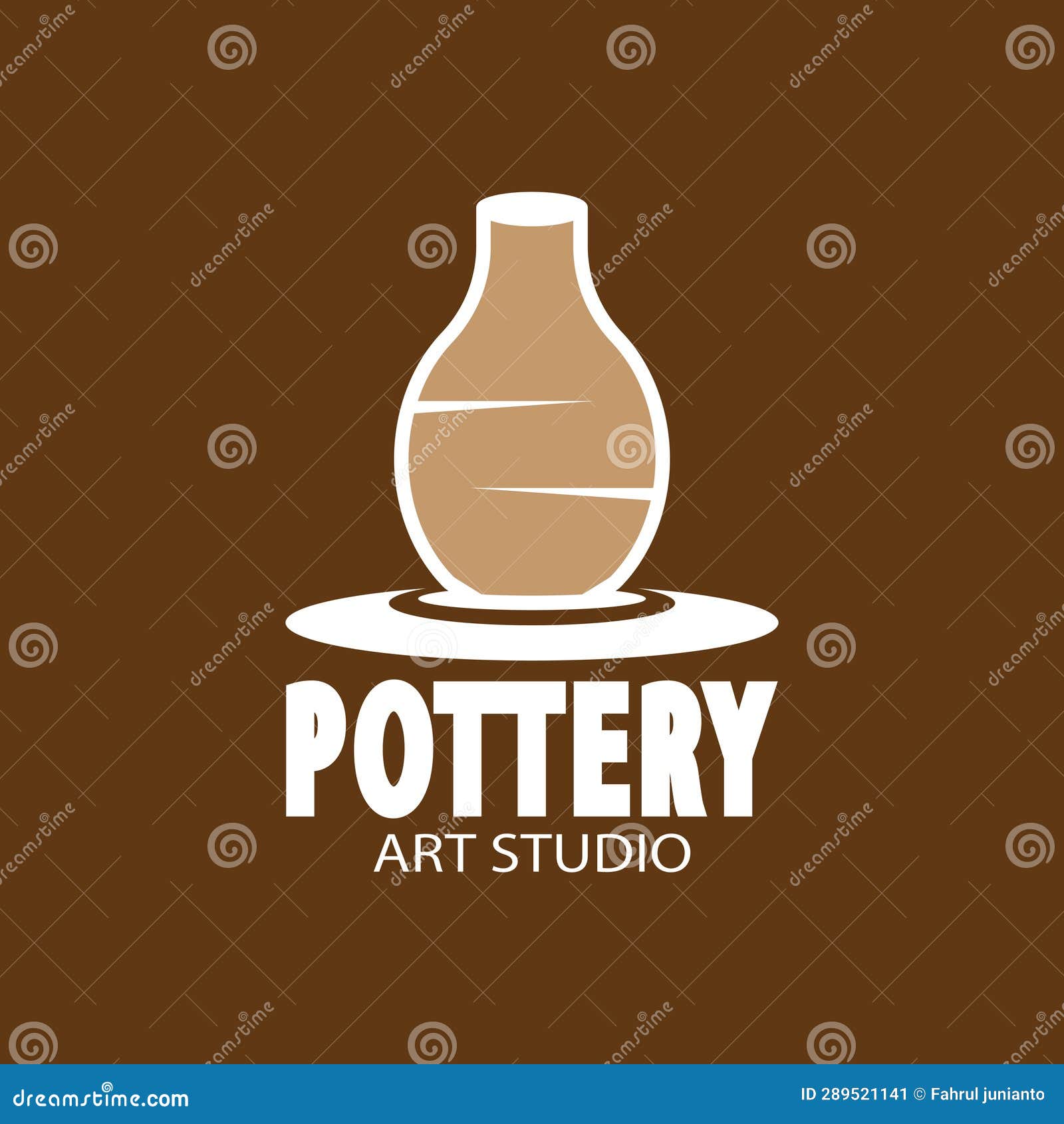 Pottery Art Studio Logo Vector Template Illustration Stock Illustration ...