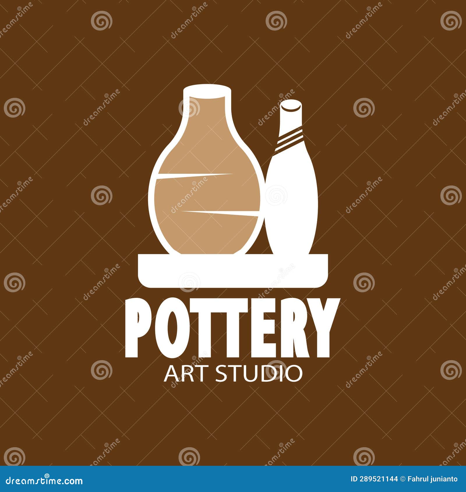 Pottery Art Studio Logo Vector Template Illustration Stock Illustration ...
