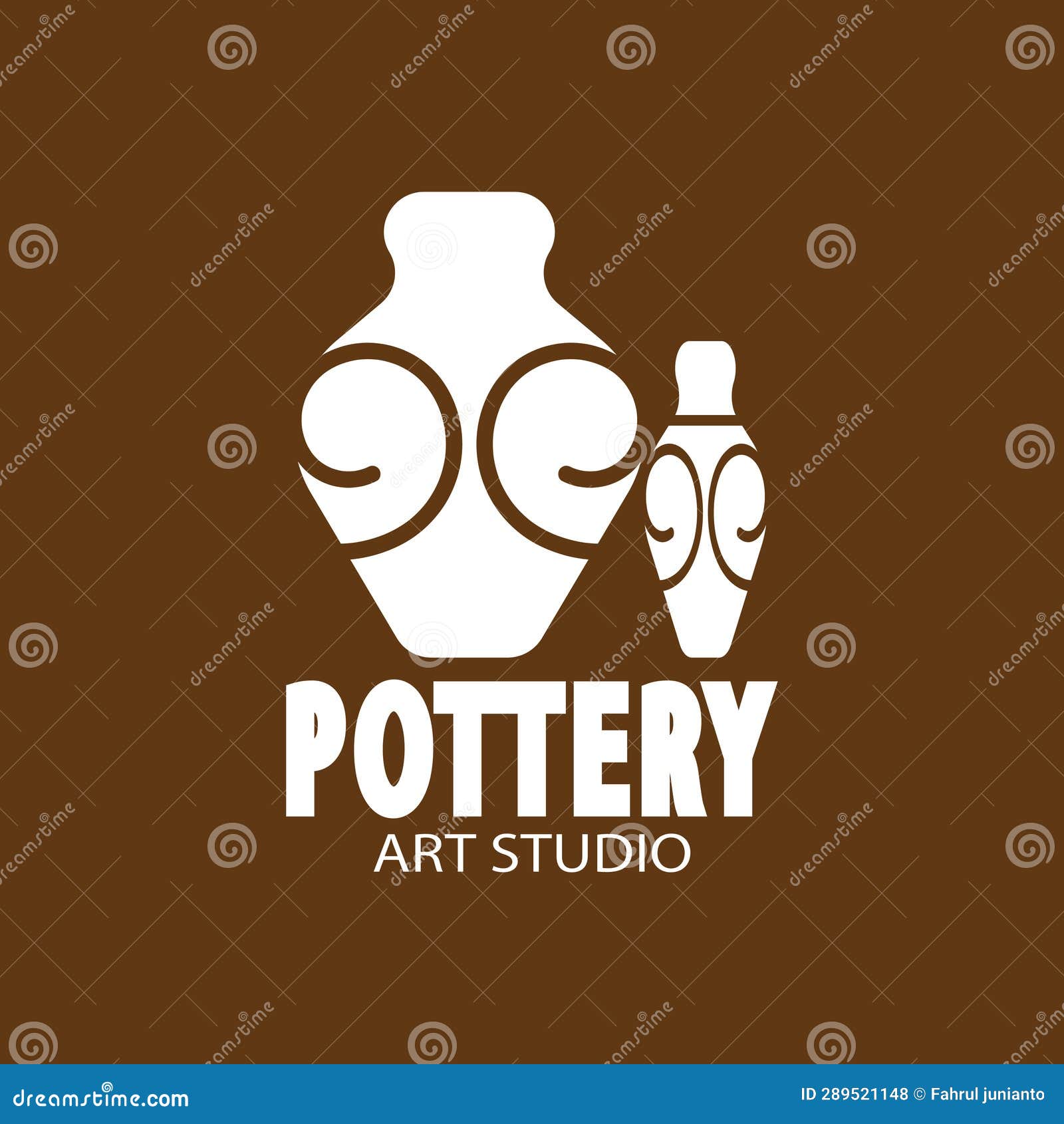 Pottery Art Studio Logo Vector Template Illustration Stock Illustration ...
