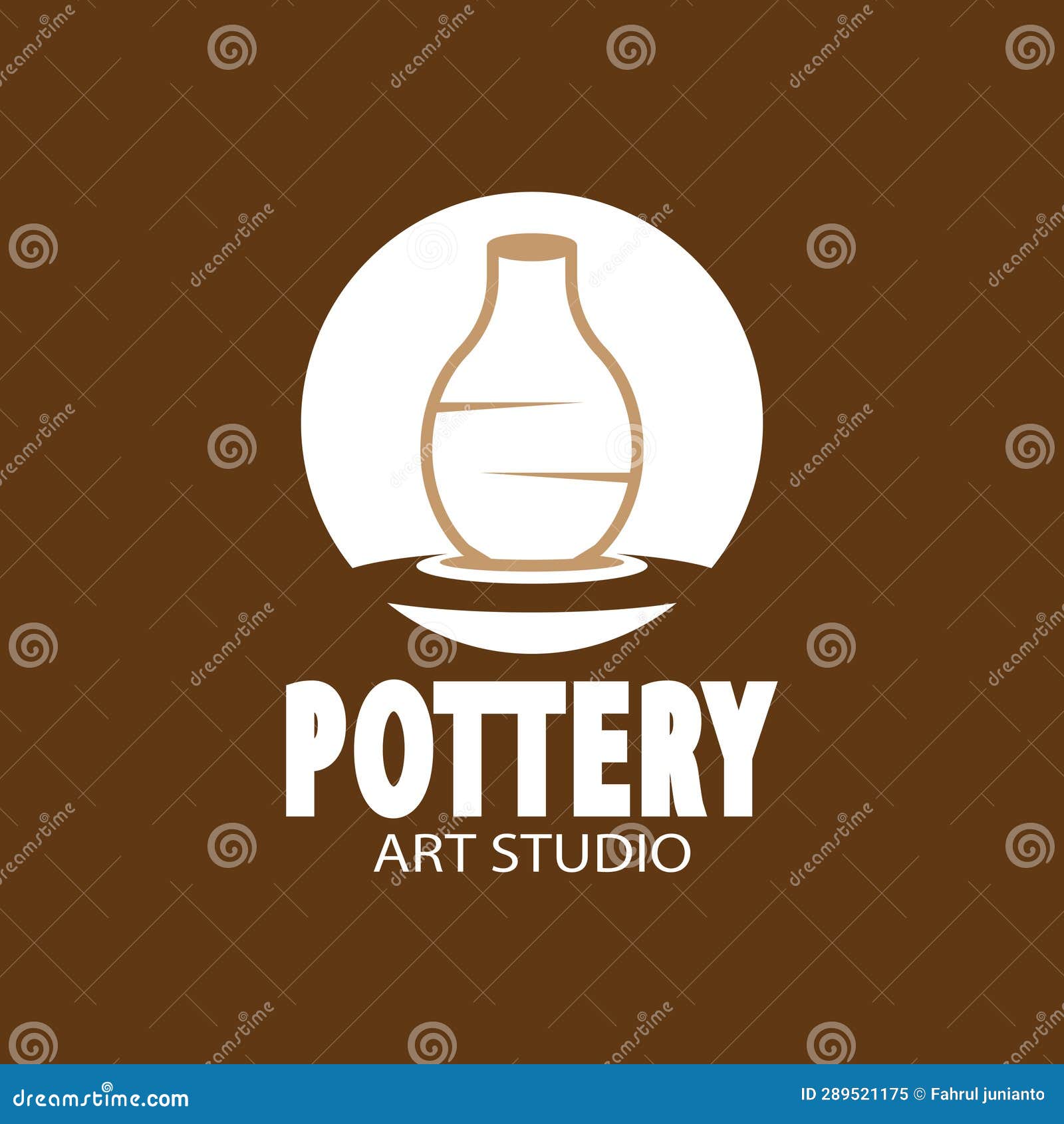 Pottery Art Studio Logo Vector Template Illustration Stock Illustration ...