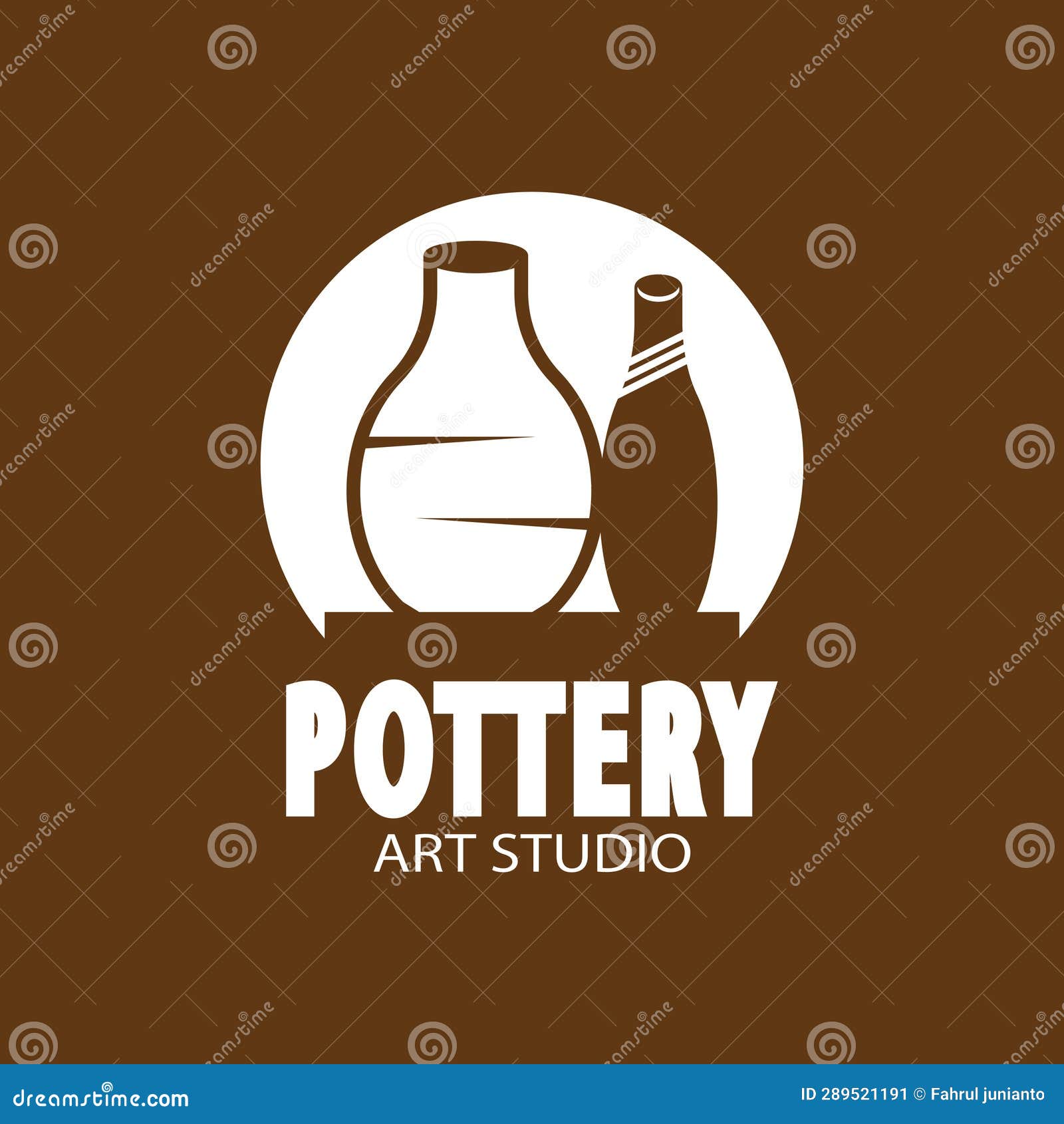 Pottery Art Studio Logo Vector Template Illustration Stock Illustration ...