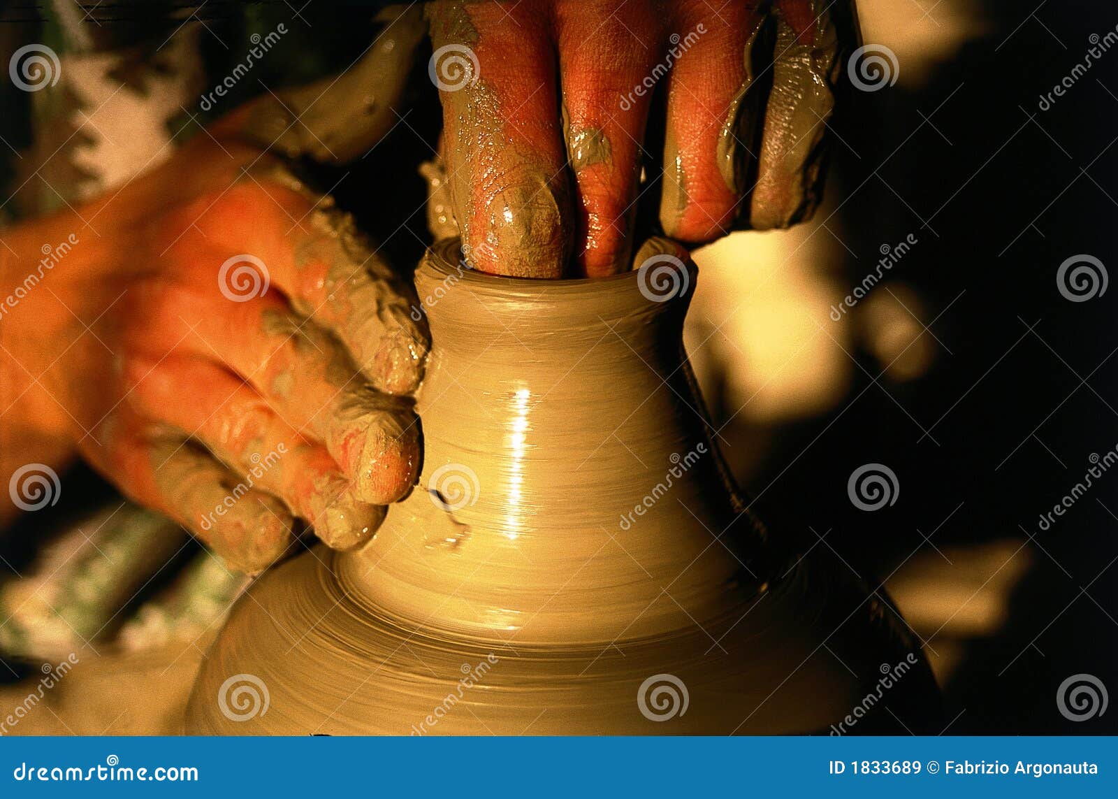 Pottery artistic hands stock image. Image of artist, handcraft - 1833689