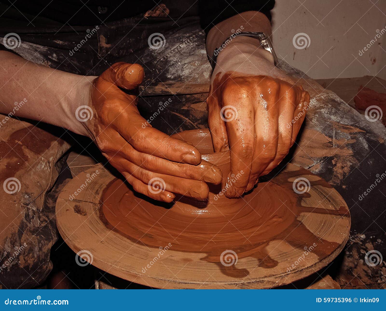 Pottery artistic hands stock photo. Image of trade, shape - 59735396